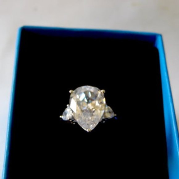 Jewelry | Radiance By Absolute Pearshape 75ct 3stone Simulated Diamond ...